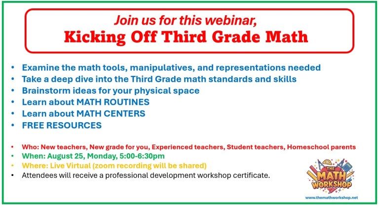 Welcome to Third Grade Math Resources – The Math Workshop